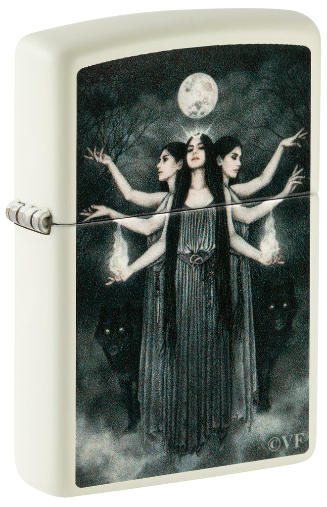 Zippo Victoria Francés Hecate Gothic Design, Glow In The Dark Lighter ...
