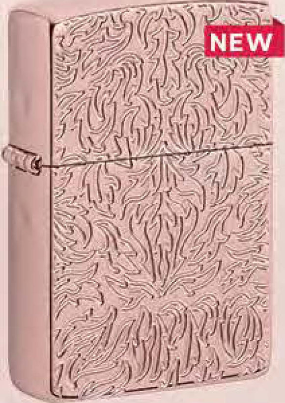 Zippo Armor Deep Carve Design, Rose Gold Windproof Lighter #49703 – Benhalex