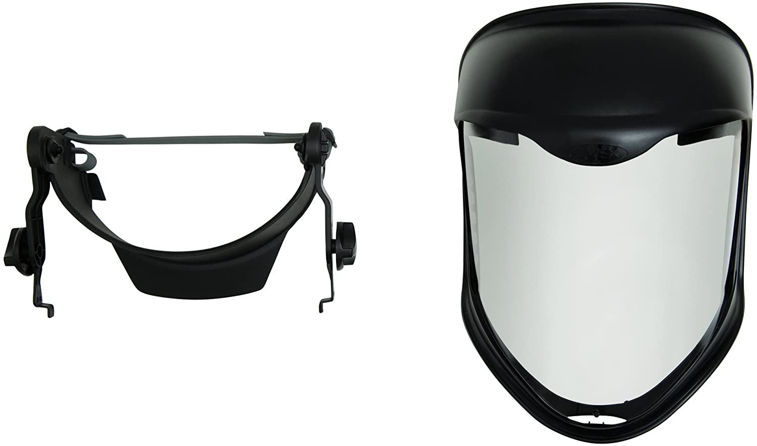 Uvex Bionic Face Shield with Hard Hat Adapter + Clear Polycarbonate Vi ...